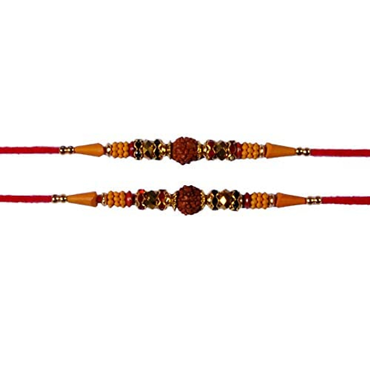 PRC Online Retail Rakhi for Brother Rakhi Set of 3 Rudraksha Rakhi/Rakhee Thread Bracelet for Bhai Bhaiya- Rakhi | Raksha Bandhan |