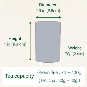 Japanese Tea KIMIKURA Japanese Tea Container made in Japan [Sakura] 70-100g Tea Capacity Airtight Tin -from Japan