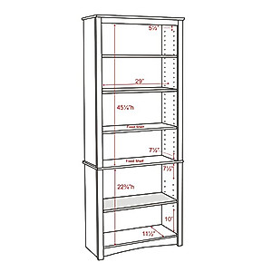 Prepac Home Espresso 6-shelf Bookcase