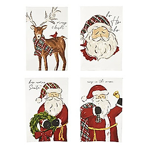 Mud Pie Printed Christmas Towel, Ho Ho Ho, 26" x 16.5"