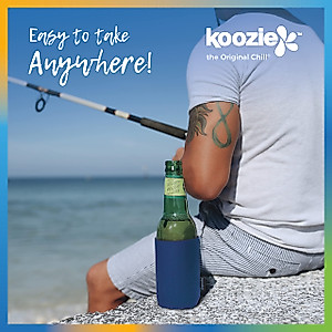 KOOZIE Beer Can Cooler Blank Bulk Insulated Drink Holder for Cans, Bottles, DIY Personalized Gifts for Events, Bachelorette Parties, Weddings, Birthdays 12 Pack (Bright Orange)