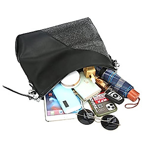 Zzfab Triangle Gem Sparkle Hobo Bag Bling Cross Body Bag