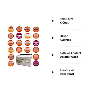 Variety pack of Dunkin Donuts Coffee K Cups for All Keurig K Cup Brewers - (6 flavors, NO DECAF, 4 K cups each flavor, Total of 24)