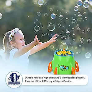 Rocket Bubble Machine Toys for Toddlers Kids, Automatic Bubble Machine Maker Blower, Bubble Blowing Products, 4000+ Bubbles per Minute for 3 yrs+ Girls Boys Adults Outdoor Indoor Birthday Party