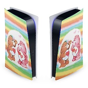 Head Case Designs Officially Licensed Care Bears Rainbow Classic Vinyl Faceplate Sticker Gaming Skin Case Cover Compatible with Sony Playstation 5 PS5 Digital Edition Console