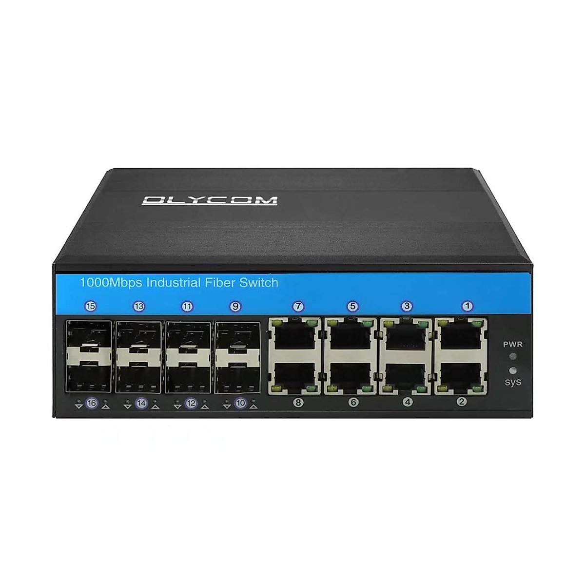 OLYCOM POE Switch 8 port Managed Outdoor Switch L2 10/100/1000M 8 Port SFP with Din Rail Mounted Vlan QoS STP/RSTP