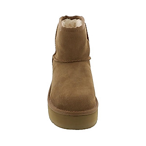 UGG Unisex-Child Classic Mini Platform Boot, Chestnut, 5 Big Kid