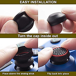 8PCS Joystick Cap Silicone Rubber Thumb Stick Grip Caps for PS5 PS4 PS3 Xbox 360 Xbox One Xbox One X Elite Nintendo Switch Pro Controller