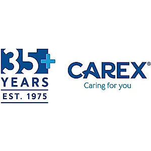 Carex Toilet Seat Riser - Adds 5 Inch of Height to Toilet - Raised Toilet Seat With 300 Pound Weight Capacity - Slip-Resistant (White)