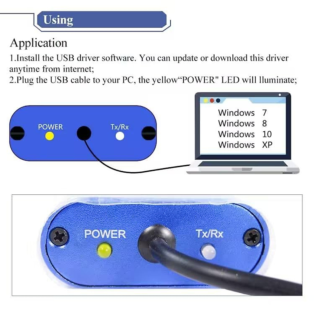YJINGRUI USB Hart Modem USB to Hart Protocol Modem Hart Transmitter for Rosemount/ABB/Vega/E H/ETC Hart Protocol Device Adapt to Windows XP/7/8/10 with Built-in Loop Resistor