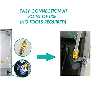 Metpure Ice Maker Fridge Installation Kit – 25' Feet Tubing for Appliance Water Line with Stop Tee Connection and Valve for Quick Installation, 3/8" Fittings for Potable Drinking Water