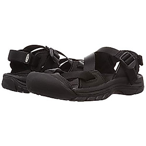 KEEN Women's Zerraport 2 Closed Toe Lightweight Sport Fashion Sandal, Black/Black, 7