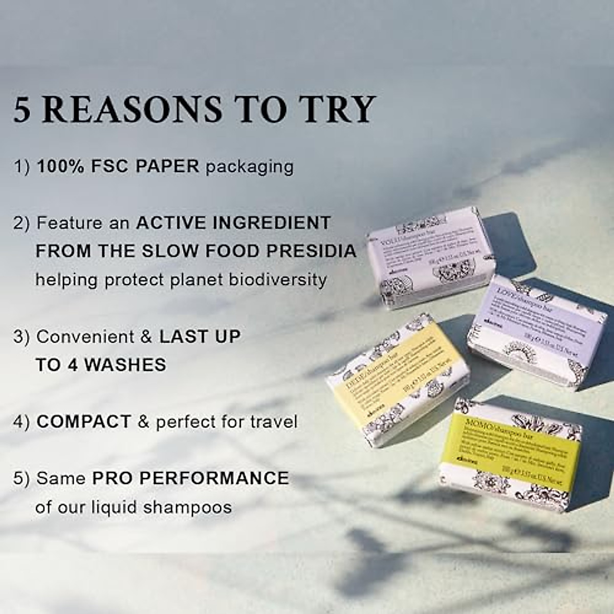 Davines LOVE Shampoo Bar, For Frizzy or Coarse Hair, Add Softness, Shine and Silky Texture, 100 g.