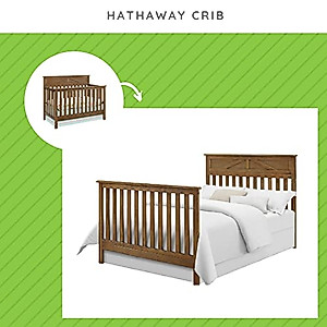 Full Size Conversion Kit Bed Rails for Baby Relax Collins, Colton, Edgemont, Hathaway & Miles Cribs - White