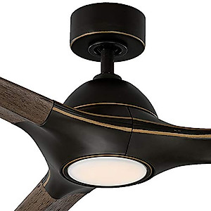 Modern Forms FR-W1814-60L-BZ/DW Woody 60 Inch Indoor/Outdoor Smart Fan with Six Speed DC Motor and LED Light in Oil Rubbed Bronze Finish Works with Nest, Ecobee, Google Home and iOS/Android App,