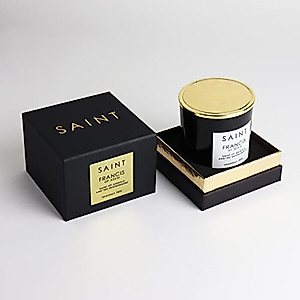 SAINT Francis of Assisi Scented Candle with Prayer, Prayer Coin, and Holy Oil, Saint of Animals, Soy Coconut Aromatherapy Candle with 50 Hour Burn Time