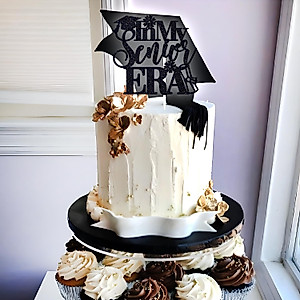 In My Senior Era Cake Topper, Congrats Grad/So Proud of You, 2024 High School/College Graduation Party Decorations Supplies