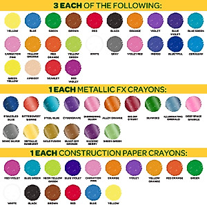 Crayola Crayon Set with Coloring Pages, Gift for Kids, 208 Crayons with Repeats of Favorite Colors