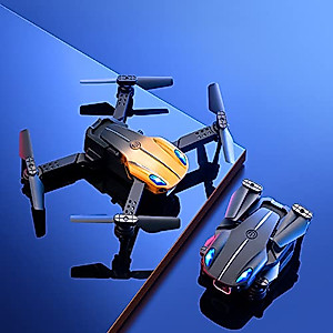 Foldable Mini Drone with 4K Wide-Angle Camera, New Stable Flight Easy Control Drone With Dual 4K HD FPV Camera, lightweight durable resistance Auto Obstacle Avoidance WiFi Connectivity (Black)