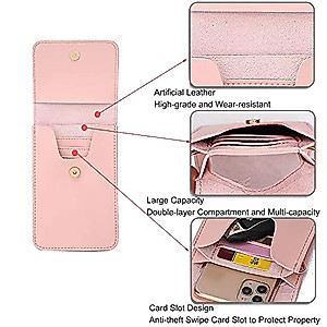 ALUWU Touchscreen Cell Phone Purse Small Crossbody Wallet Bag rfid Mini Pouch Black