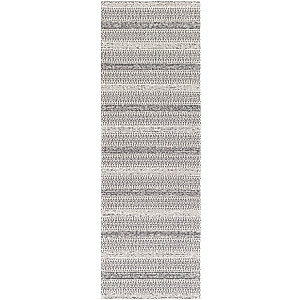 Mark&Day Area Rugs, 8x10 Stone Global Silver Gray Area Rug, Charcoal White Cream Carpet for Living Room, Bedroom or Kitchen (7'10" x 10'2")