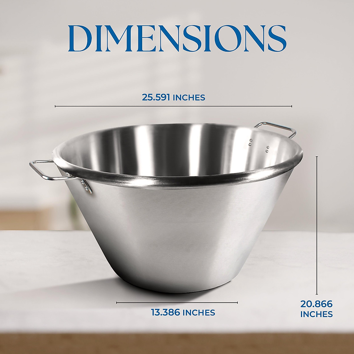 Alpine Cuisine Stainless Steel Cazo 21x12-Inch Sanding Finishing Tool | Precision Craftsmanship & Professional Double Handle | Easy Cleaning Culinary Excellence & Heat Distribution Temperature Control