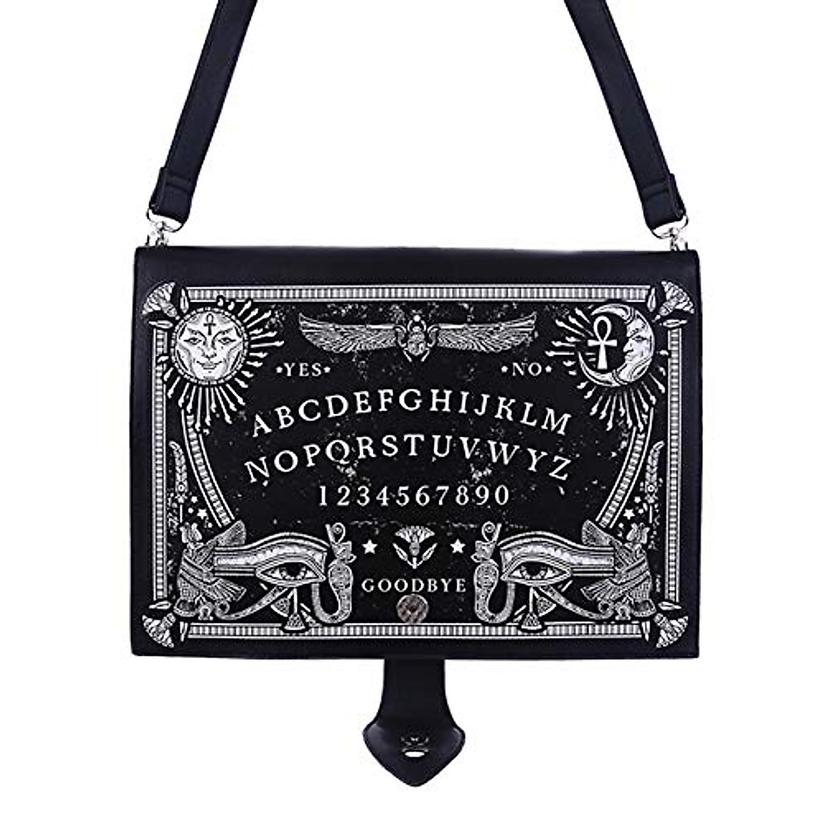 RE Style Gothic Ouija Board Occult Spirit Board Handbag, Black