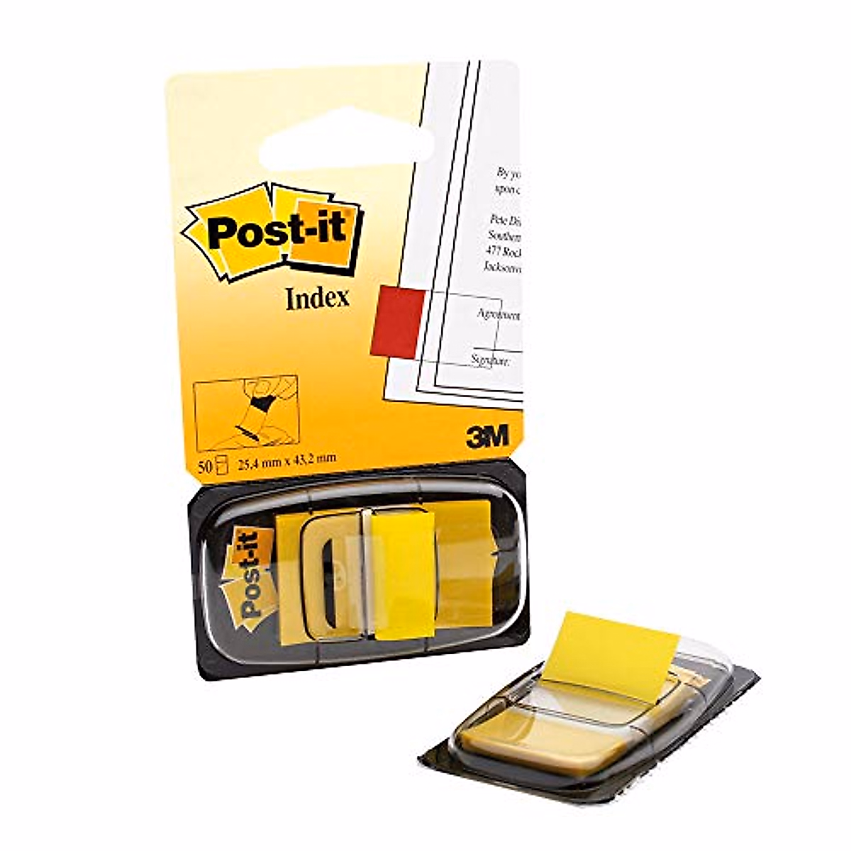 Post-it Flags, Yellow, 1-Inch Wide, 50/Dispenser, 1-Dispenser/Pack
