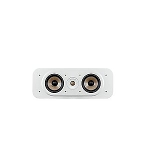 Polk Signature Elite ES30 Center Channel Speaker - Hi-Res Audio Certified, Dolby Atmos & DTS:X Compatible, 1" Tweeter & Two 5.25" Woofers, Dual Power Port for Effortless Bass, Elegant White-Washed