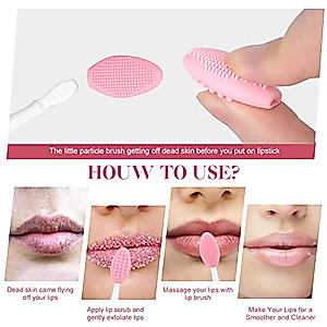 5 Pcs Lip Brush Tool Lip Scrub Brush Double-Sided Silicone Exfoliating Lip Brush
