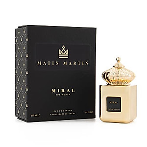 MATIN MARTIN Miral - Oriental Women Perfume - Arabian Perfume for Women with Pear, Jasmine, Tonka - Long-Lasting, Travel Size Womens Perfume - 3.4 oz