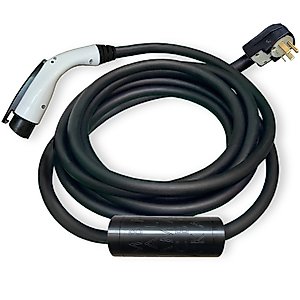 WattZilla Black Mamba: Level 2, 48 Amp EVSE, 25' J1772 Charging Cable, 6' Power Cable w/NEMA 14-60 Plug, UL/cUL