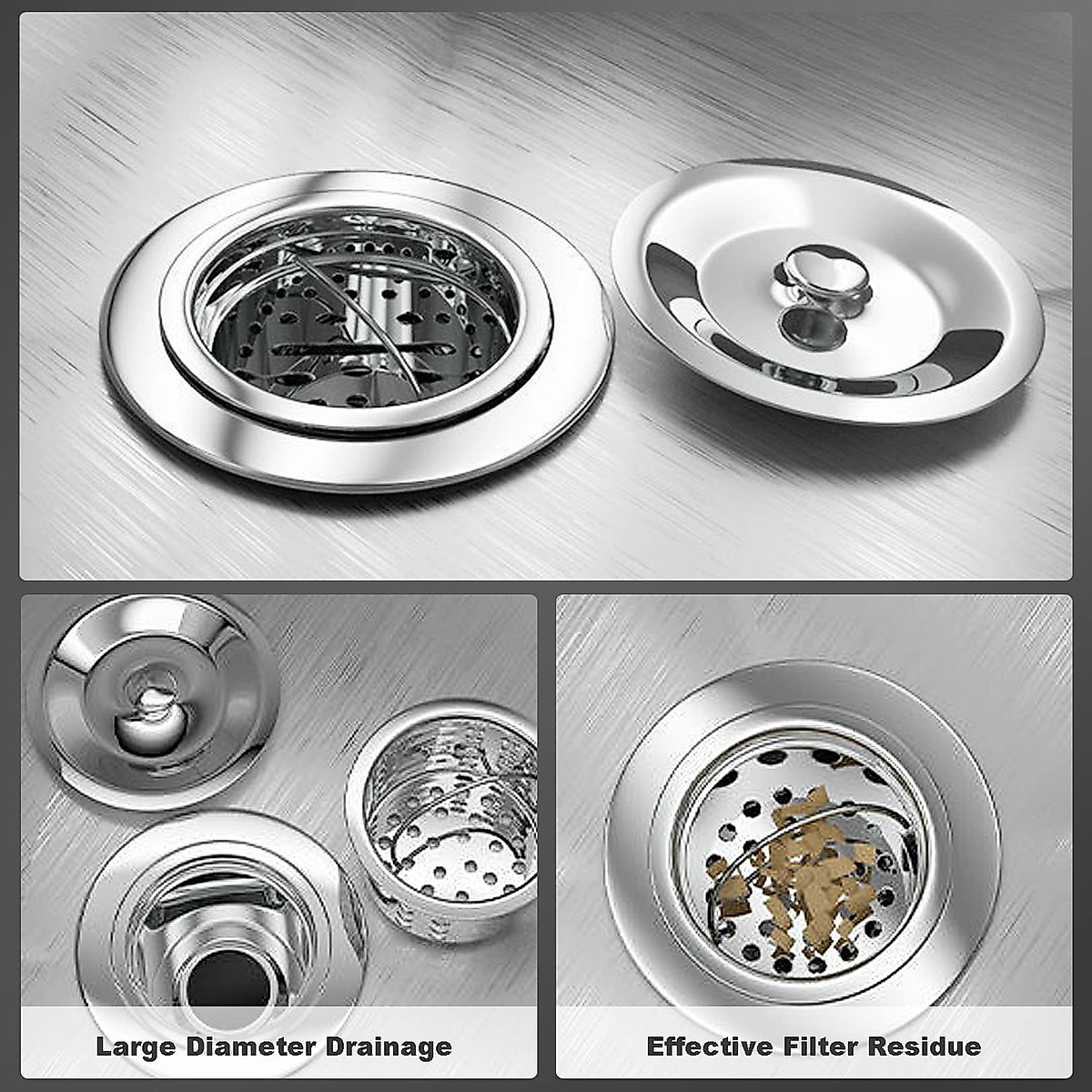 Stainless Steel Mop Sink Floor Mount Wash Station, Bathroom Kitchen Sink Mop Service Basin, Commercial Utility Sink Laundry Tub Slop Sink