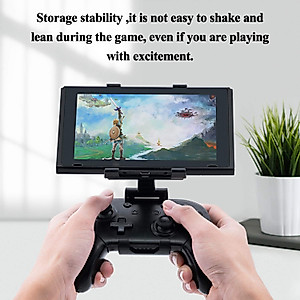 Mcbazel Adjustable Mounting Clip Holder for Switch Pro Controller Foldable Handle Bracket Game Clip for N Switch and Switch Lite