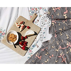 Glow in The Dark Throw Blanket,Super Soft Warm Cozy Fuzzy Plush Butterfly Pattern Blanket for Halloween Christmas Teens Kids Girls Best Friend Birthday 50 x 60 Inches