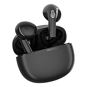 QCY Wireless Earbuds for iPhone, T20 Bluetooth 5.3 Ear Buds with Microphone Touch Control 20h Playtime Headphone, IPX5 Earbuds for Android (Black)