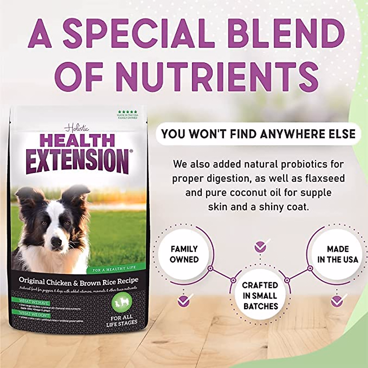 Health Extension Dry Dog Food, Natural Food with Added Vitamins & Minerals, Suitable for Puppies & Dogs, Original Chicken & Brown Rice Recipe (30 Pound / 13.6 kg)