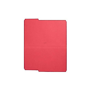 Staples 224550 Colored Top-Tab File Folders 3 Tab Red Legal Size 100/Pack