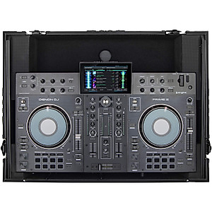 Odyssey Cases Denon Prime 2 Glide StyleTM Black Flight Case with 1U Rack Space.