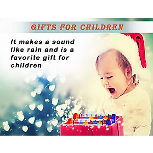 2 Pack Rainmaker Toy, Beaded Raindrops Rainmaker, Rainmaker Stick, Developmental Sensory Shaker, Musical Instrument for Babies,Toddlers and Kids