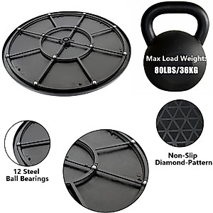 RHBLME 3 Pack Black Lazy Susan, 10 Inch Lazy Susan Non Slip Lazy Susan Turntable for Cabinet, Heavy Duty Lazy Susan for Monitor, Laptop, TV, Potted Plants, Display, etc