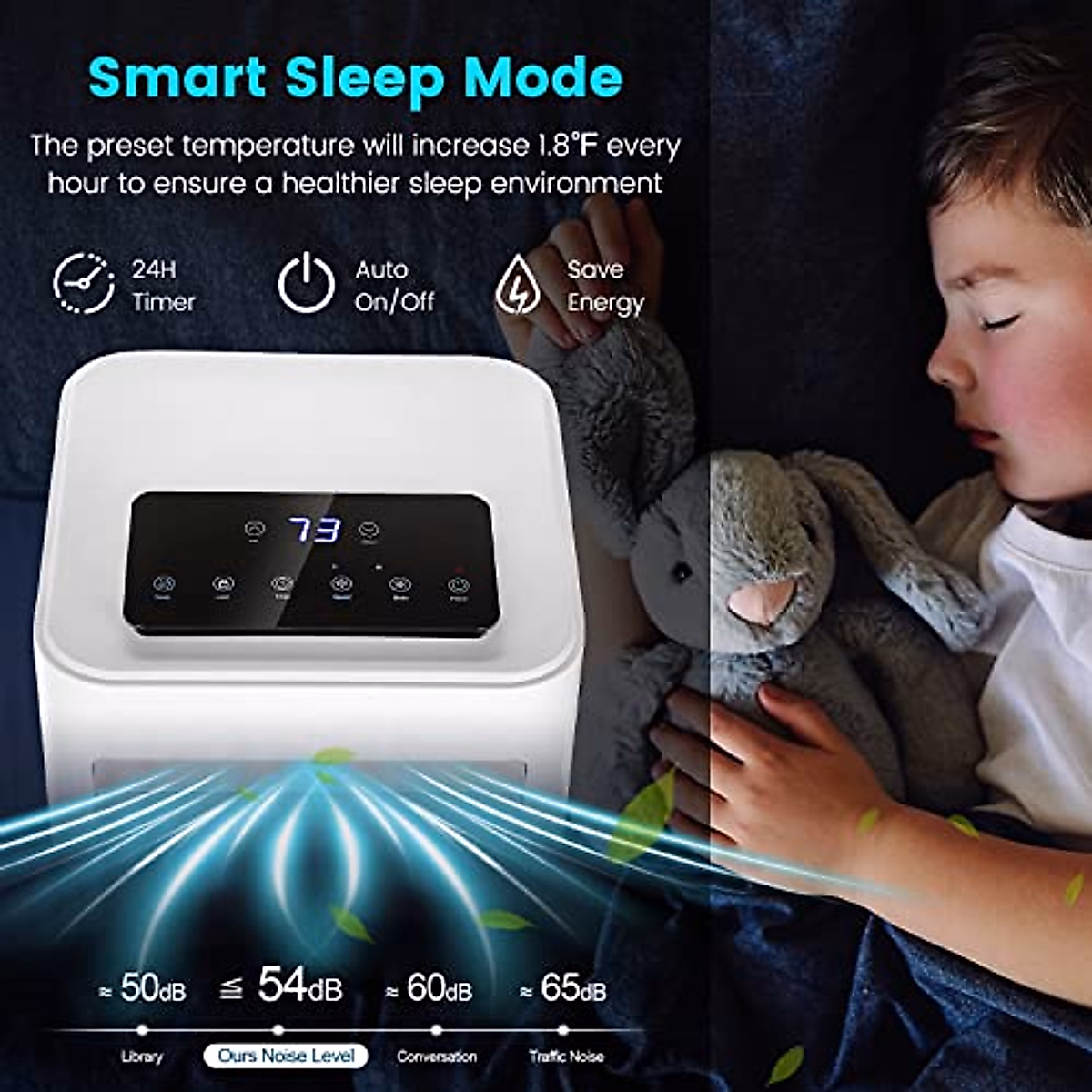 PETSITE 10000 BTU Portable Air Conditioner, 3-in-1 Room AC Unit with Remote Control, Dehumidifier, 24H Timer, Window Kit, Personal Stand up AC for Home, Apartment, Cools up to 350 Sq.Ft