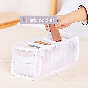 JEK Underwear Drawer Organizer, 3 Sets Closet Storage Boxes Dresser Drawer Organizers for Underwear, Socks, Clothes, Stockings, Scarves, Ties and Bras