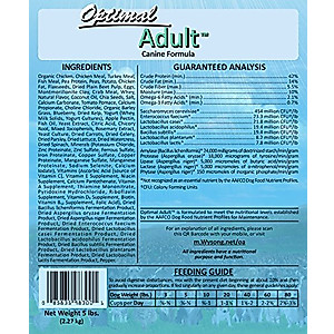 Wysong Optimal Adult Canine Formula Dry Dog Food- 5 Pound Bag, Model: WDCOA5