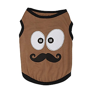 BOLUBILUY Fashion Pet Spring and Summer Breathable Bearded Vest Dog Cat Thin Lightweight Clothing Dog Pet Dog Clothes