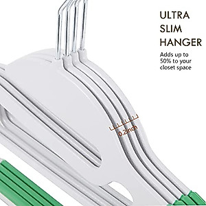 ATZJOY Non Slip Plastic Hangers 100 Pack Ultra Slim Heavy Duty Clothes Hangers Use for Wet & Dry Clothes