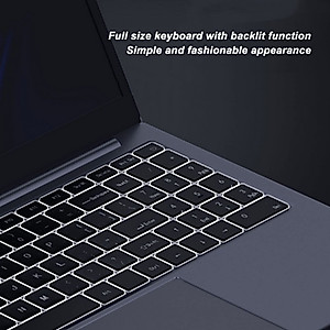 15.5in Laptop, DDR4 2666MHz Space Gray Computer Laptop 15.5in HD IPS Screen for Work US Plug