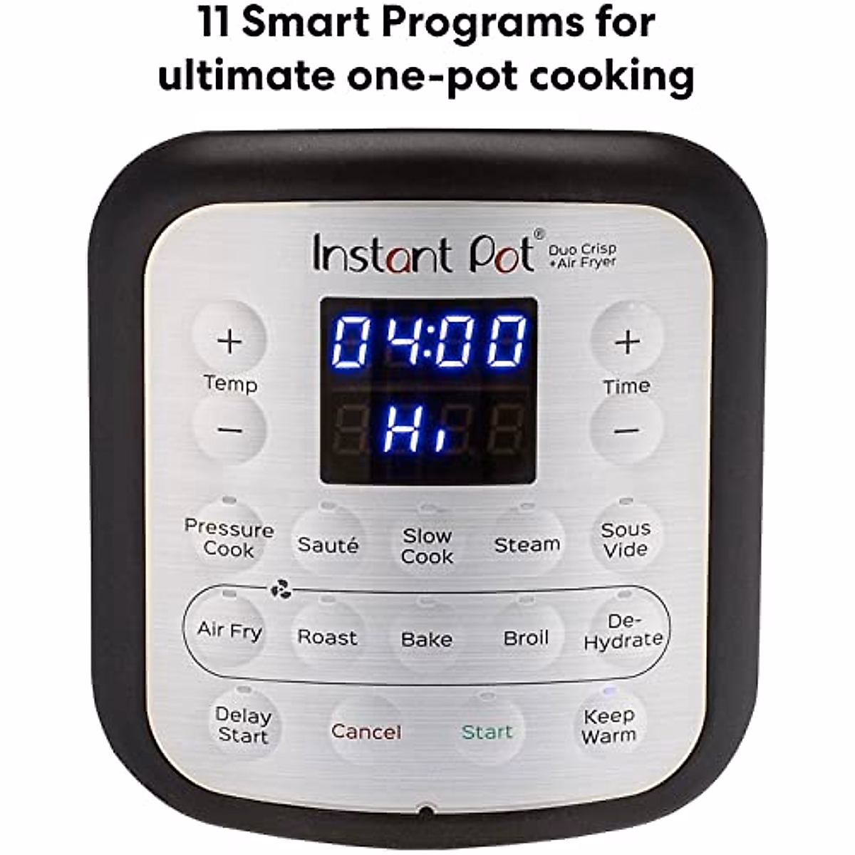 Instant Pot Duo Crisp 11-in-1 Air Fryer and Electric Pressure Cooker Combo with Multicooker Lids that Air Fries, Steams, Slow Cooks, Sautés, Dehydrates, & More, Free App With Over 800 Recipes, 6 Quart