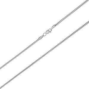 Nuragold 10k White Gold 2mm Franco Chain Box Square Wheat Pendant Necklace, Mens Womens Jewelry 16" 18" 20" 22" 24" 26"