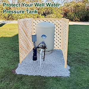 Xeeol Privacy Screen, 3 Panels Wood Fencing for Yard, Patio Lattice Panels for Outside, No Dig Fence Freestanding, Hide Outdoor Air Conditioner and Trash Enclosure